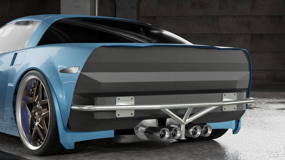 Chevrolet C6 Corvette - Standard Rear Bash Bar – True Focus Fabrication