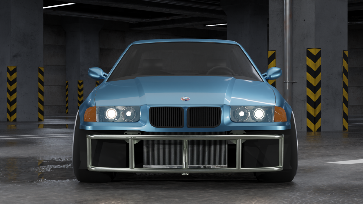 BMW E36 - Dual Row Front Bash Bar – True Focus Fabrication