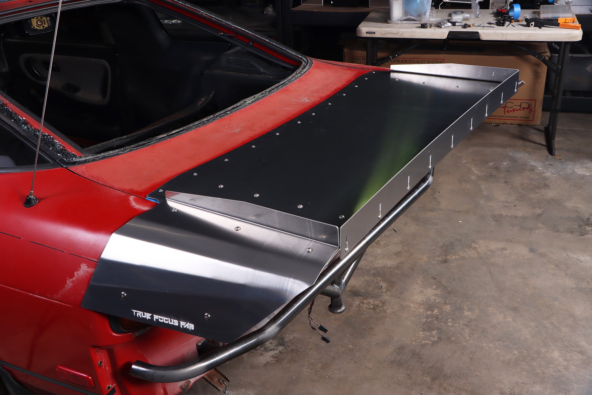 Nissan 240SX S13 - Strutless Aluminum Drag Wing – True Focus Fabrication