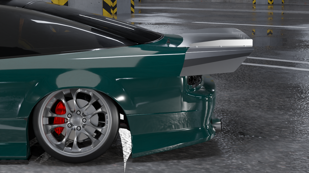 Nissan 240SX S13 - Strutless Aluminum Drag Wing – True Focus Fabrication